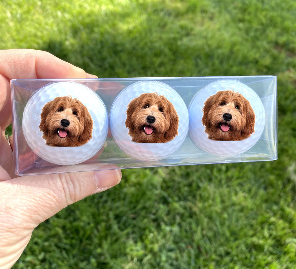 Dog Face Golf Balls - Set of 3 Balls – Now That's Personal!