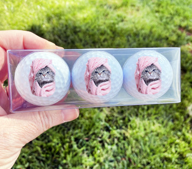 Face balls - Your face on a golf ball, set of 3 Custom golf balls – Now ...